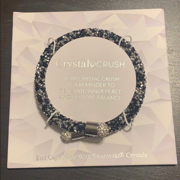 Jewelry | Crystal Crush Black And Silver Bracelet | Poshmark